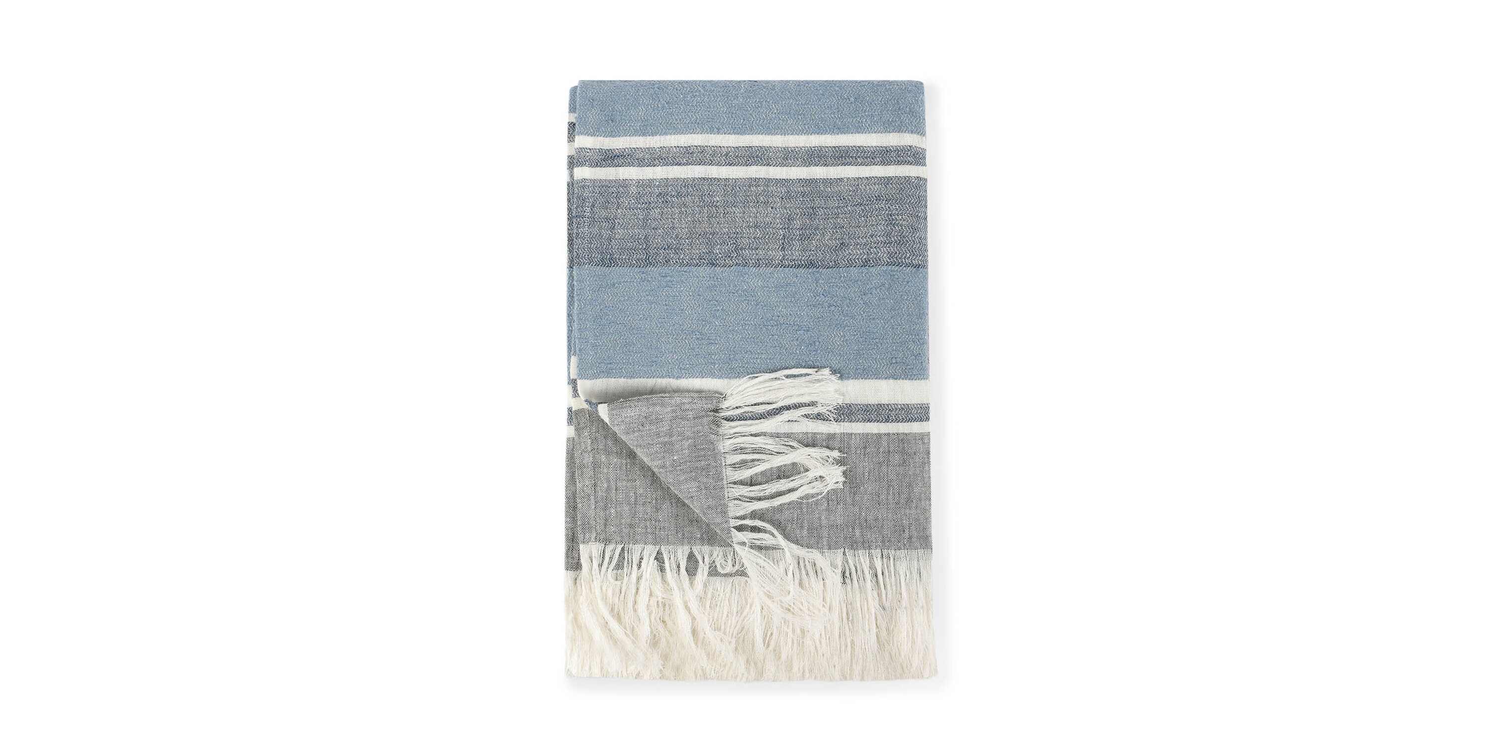 Lima Capri Blue Throw | Bassett Furniture