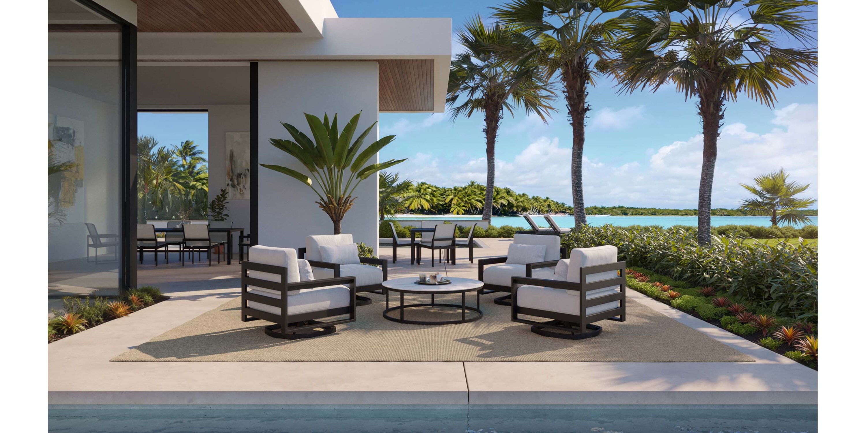 Greyson Outdoor Round Cocktail Table | Bassett Furniture