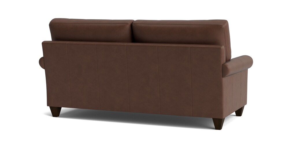 True Custom® Leather Roll Arm Studio Sofa | Bassett Furniture