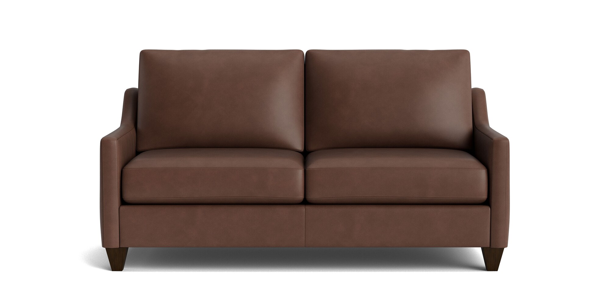 True Custom® Leather Slope Arm Studio Sofa | Bassett Furniture