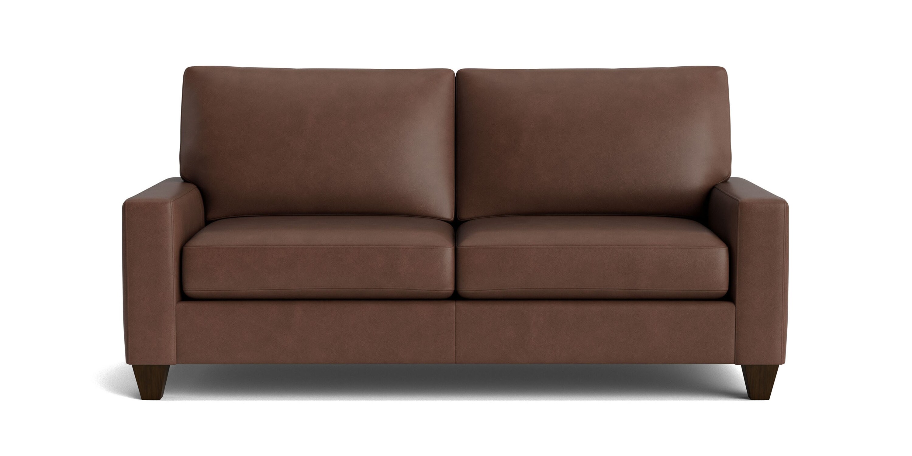 True Custom® Leather Large Track Arm Studio Sofa | Bassett Furniture