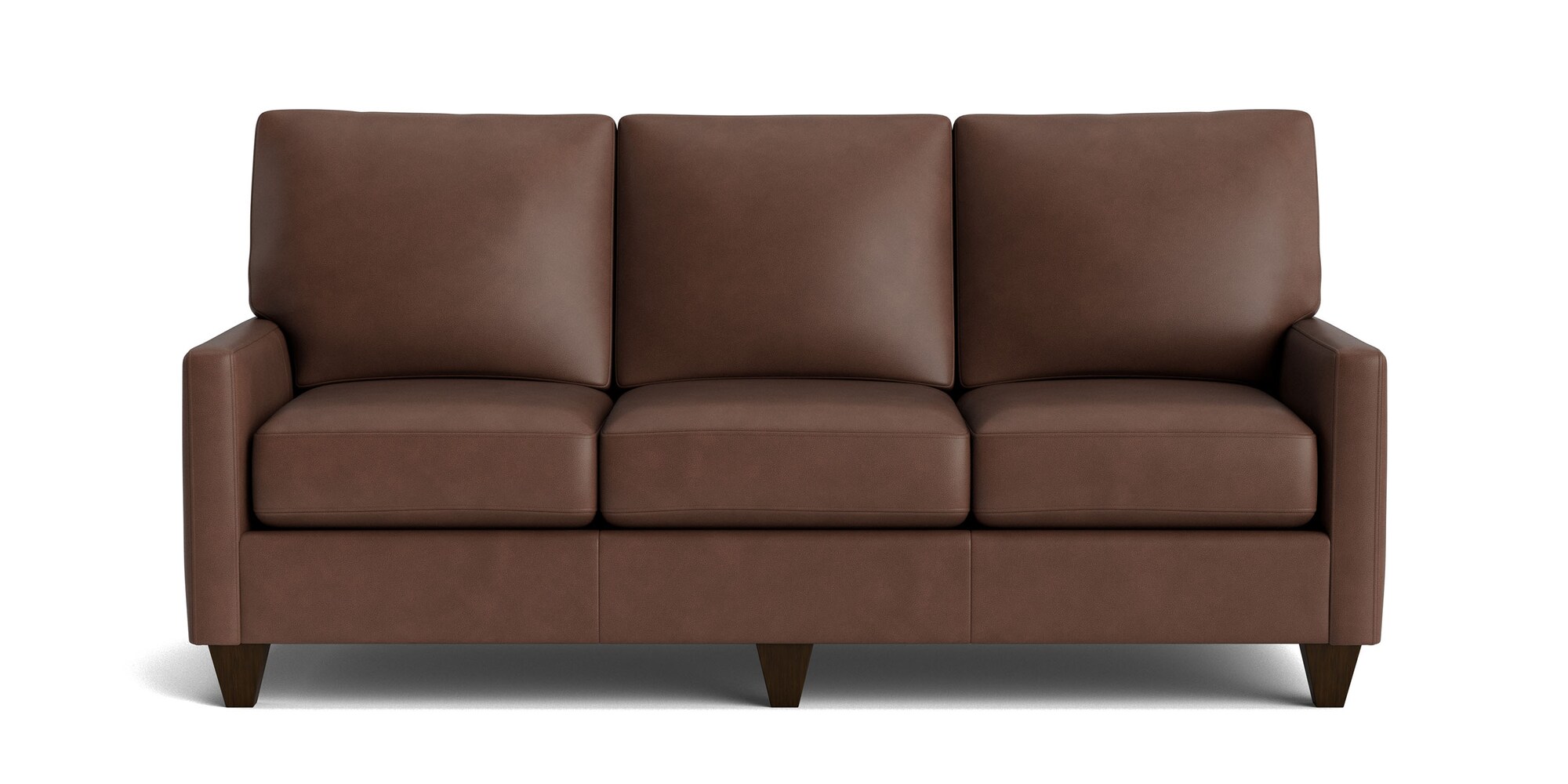 True Custom® Leather Large Track Arm Sofa | Bassett Furniture