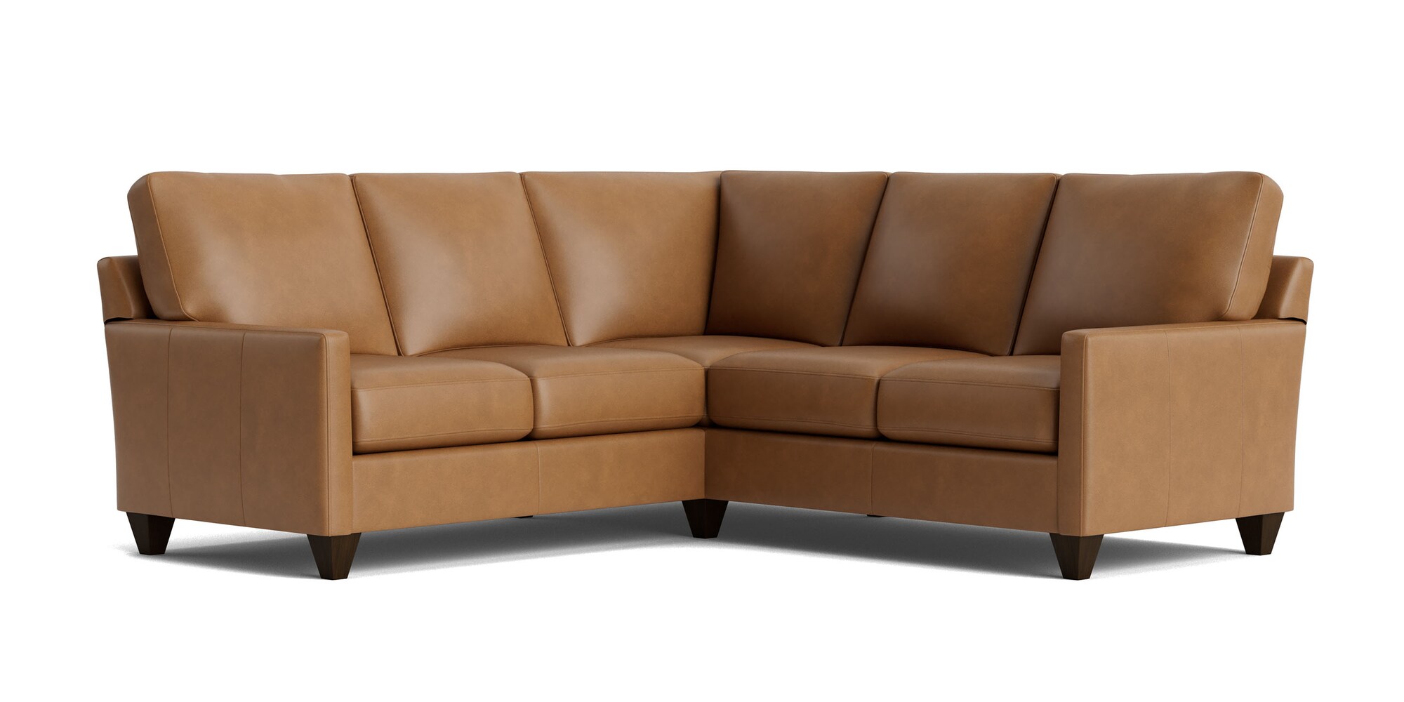 True Custom® Leather Slope Arm Sofa | Bassett Furniture