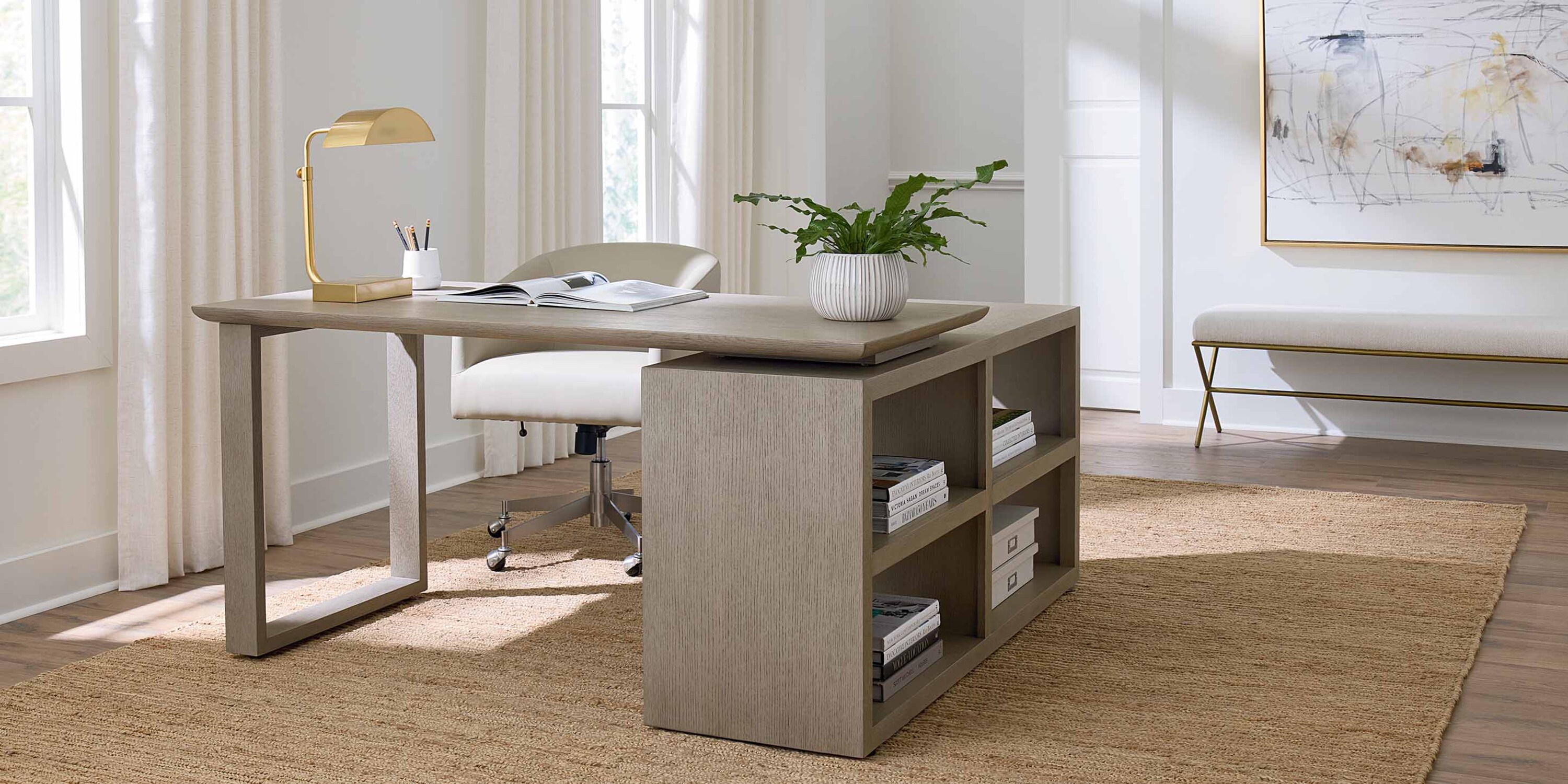 HomeWork Modular L-Shaped Desk | Bassett Furniture