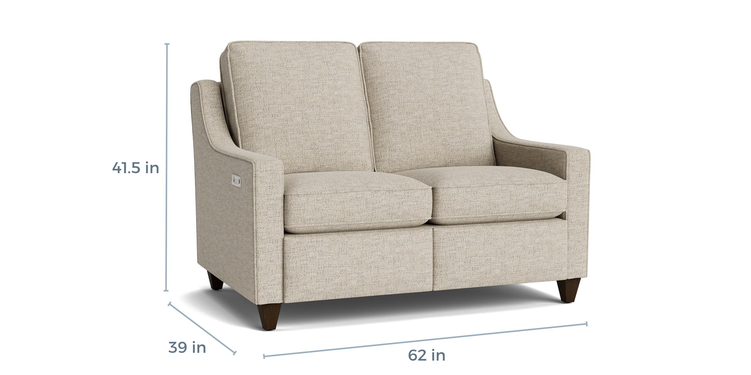 Magnificent Motion Slope Arm Reclining Loveseat | Bassett Furniture