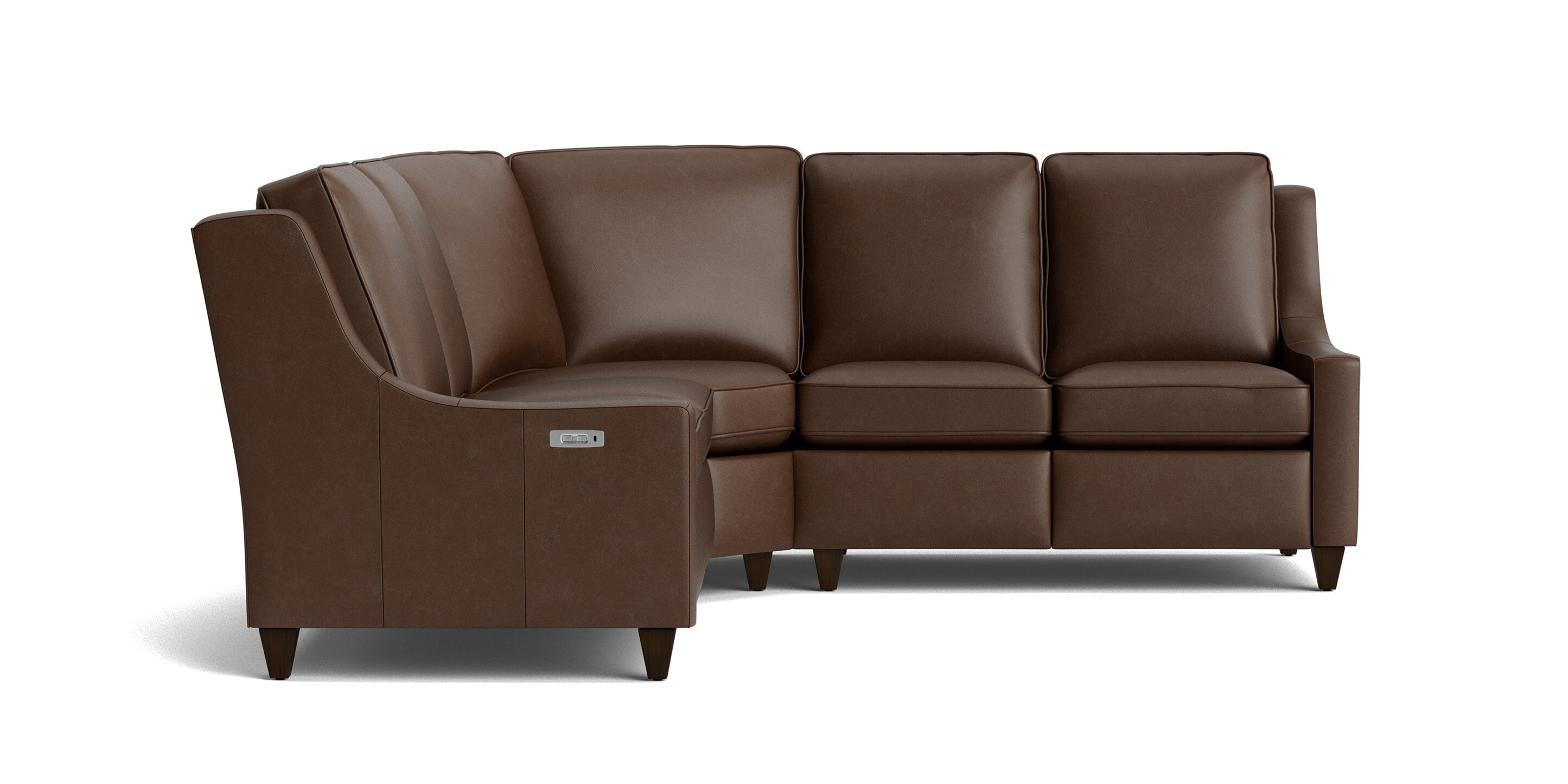Reclining Leather L Sectional Bassett Furniture