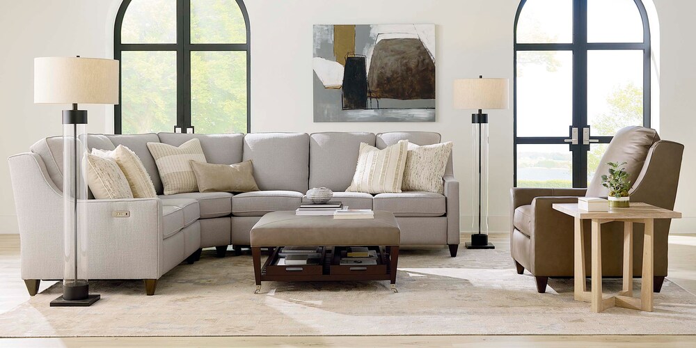 Magnificent Motion Slope Arm Reclining Sectional | Bassett Furniture