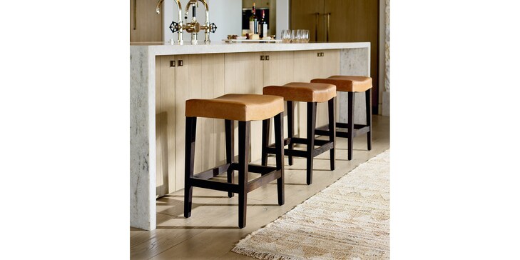 Vail Leather Saddle Counter Stool | Bassett Furniture